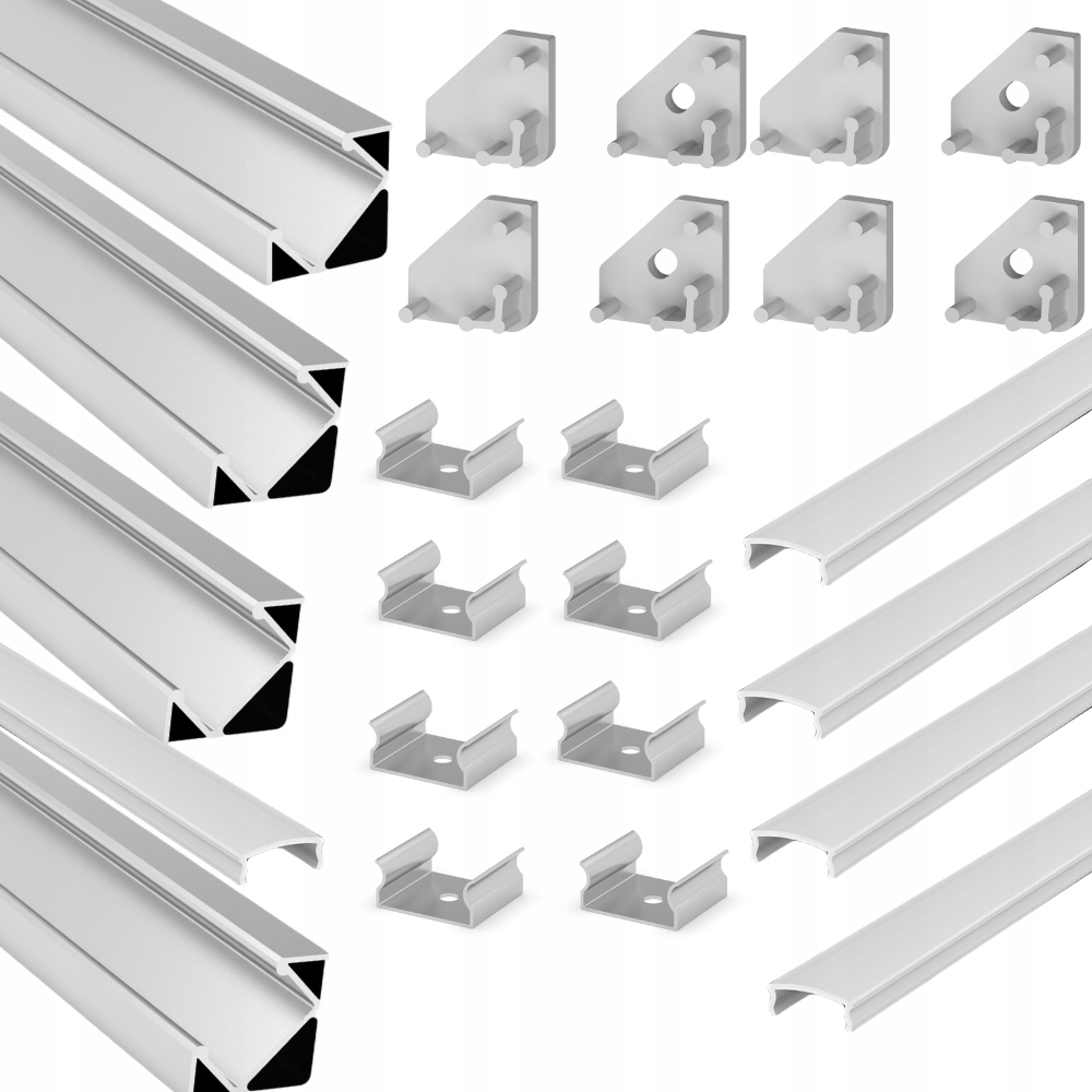 4x PROFIL LED POD SZAFKI 1m ZESTAW NRAŻONY DIY (5905090610861) • Cena ...