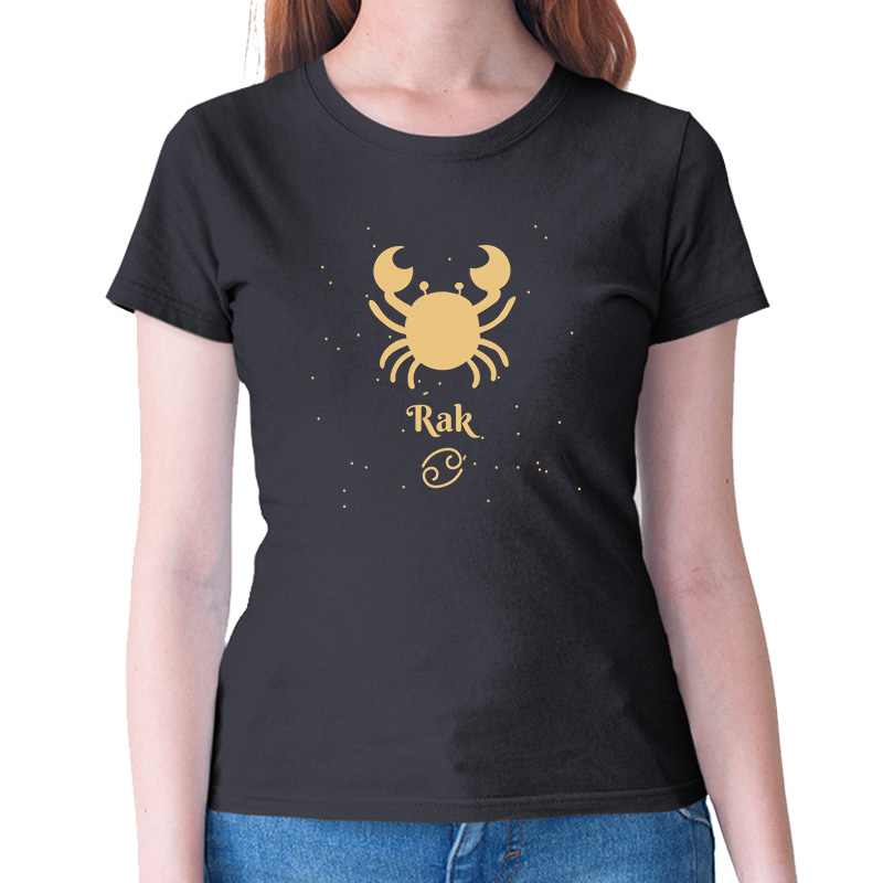 koszulka złoty rak symbol napis dla zodiakary, znak zodiaku • Cena ...