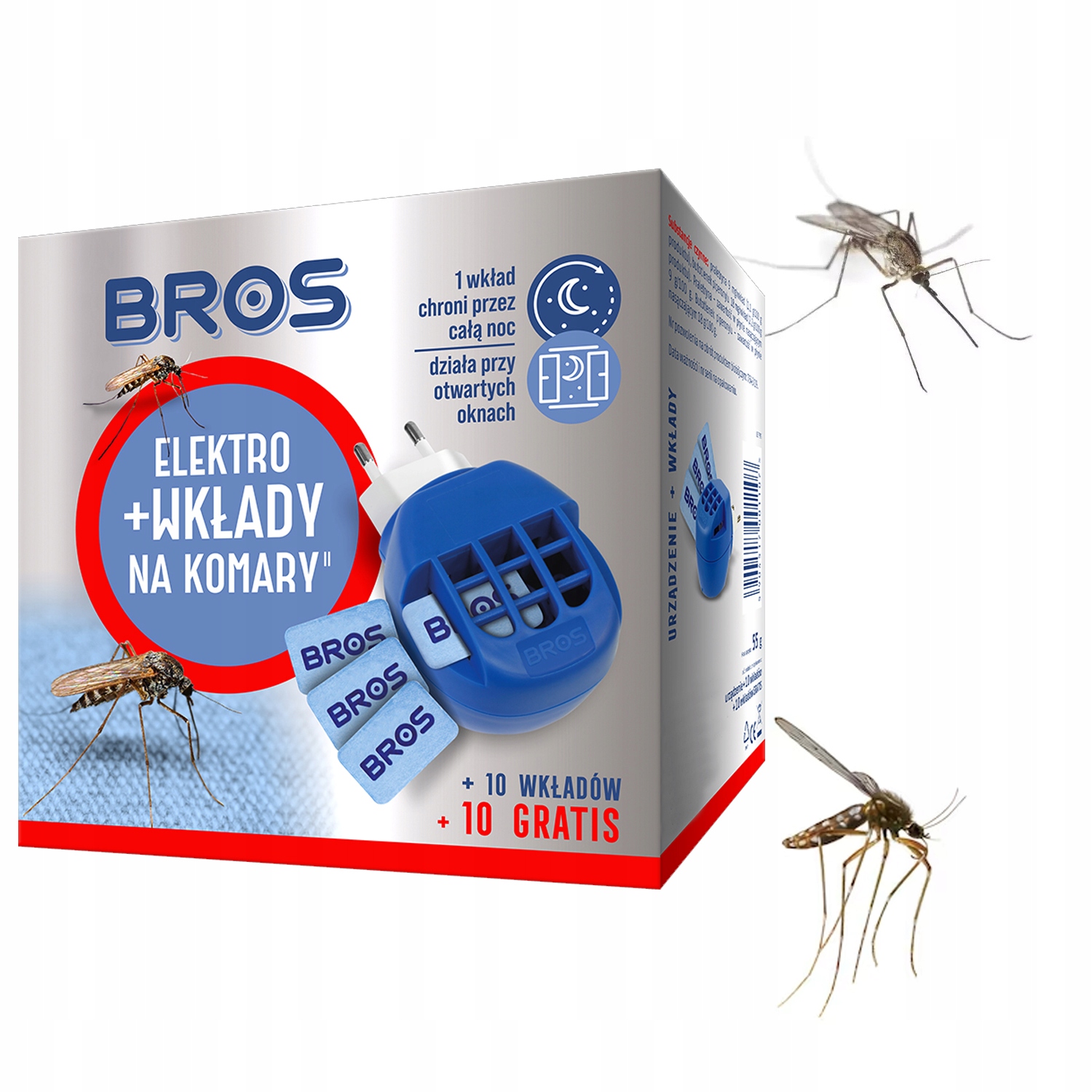 BROS ELEKTRO NA KOMARY + 10 WKŁADÓW PŁYTEK (5904517001107) • Cena, Opinie • Odstraszacze owadów ...