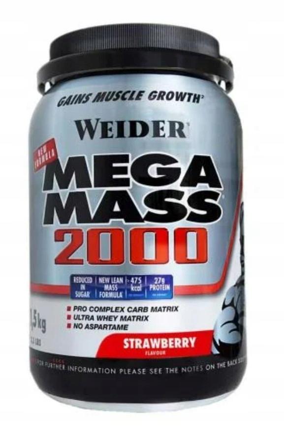 Mega Mass 2000, Strawberry - 1500 grams - 8414192302491 - 17912699679 ...