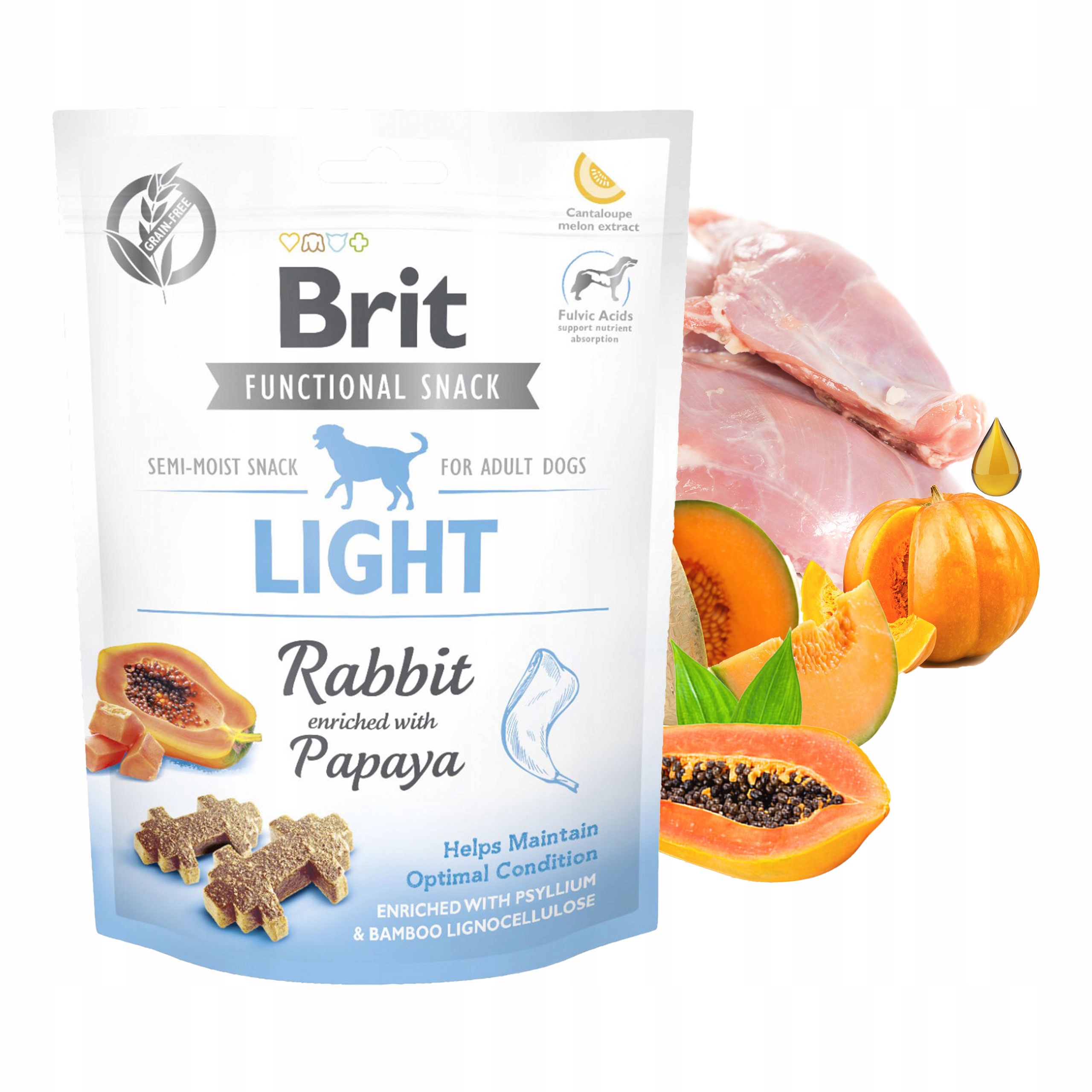 BRIT CARE FUNCTIONAL przysmak dla psa Light Rabbit&Papaya 150g • Cena ...