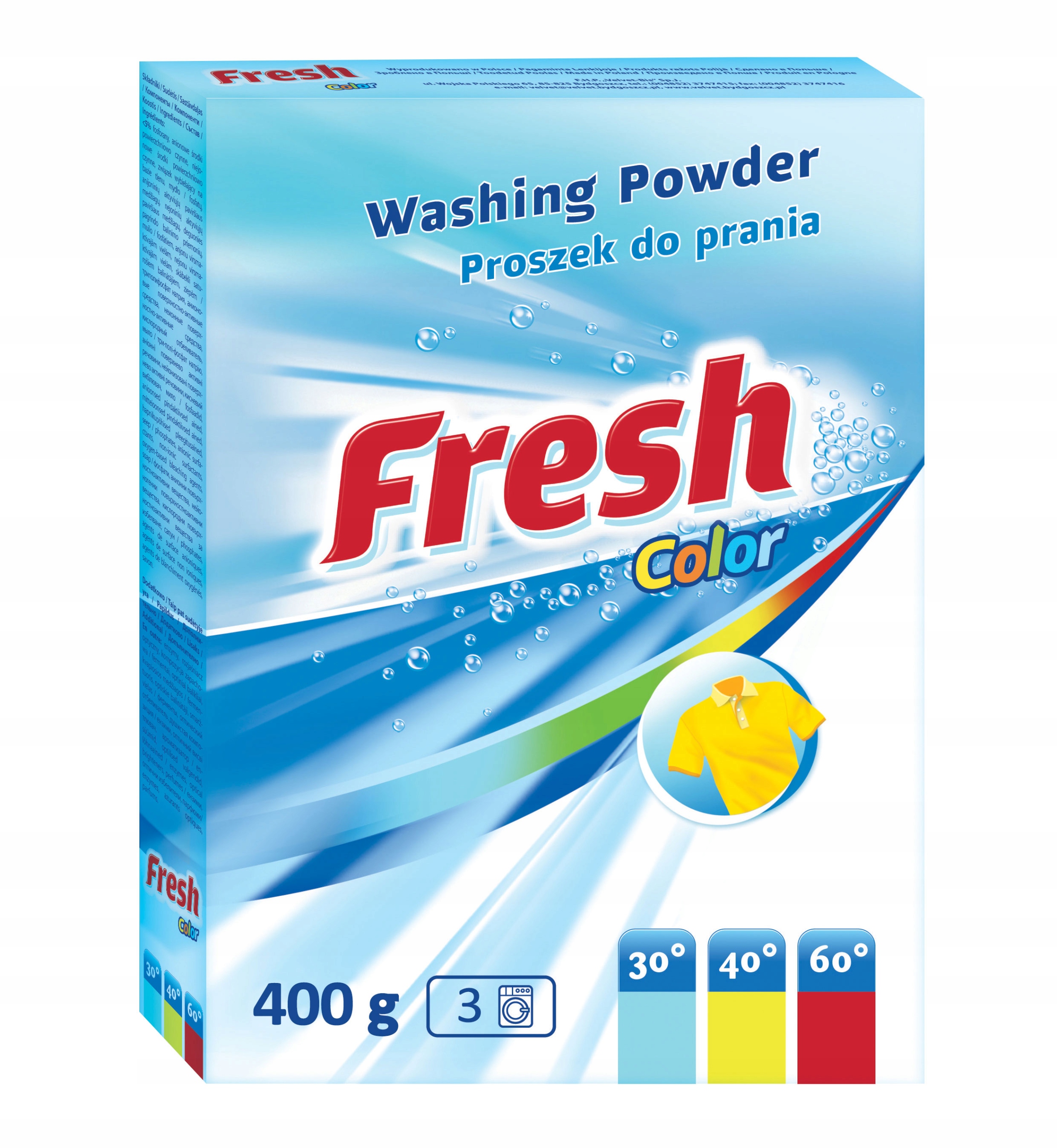 Proszek do prania kartonik FRESH 400G KOLOR 14756700638 - Allegro.pl