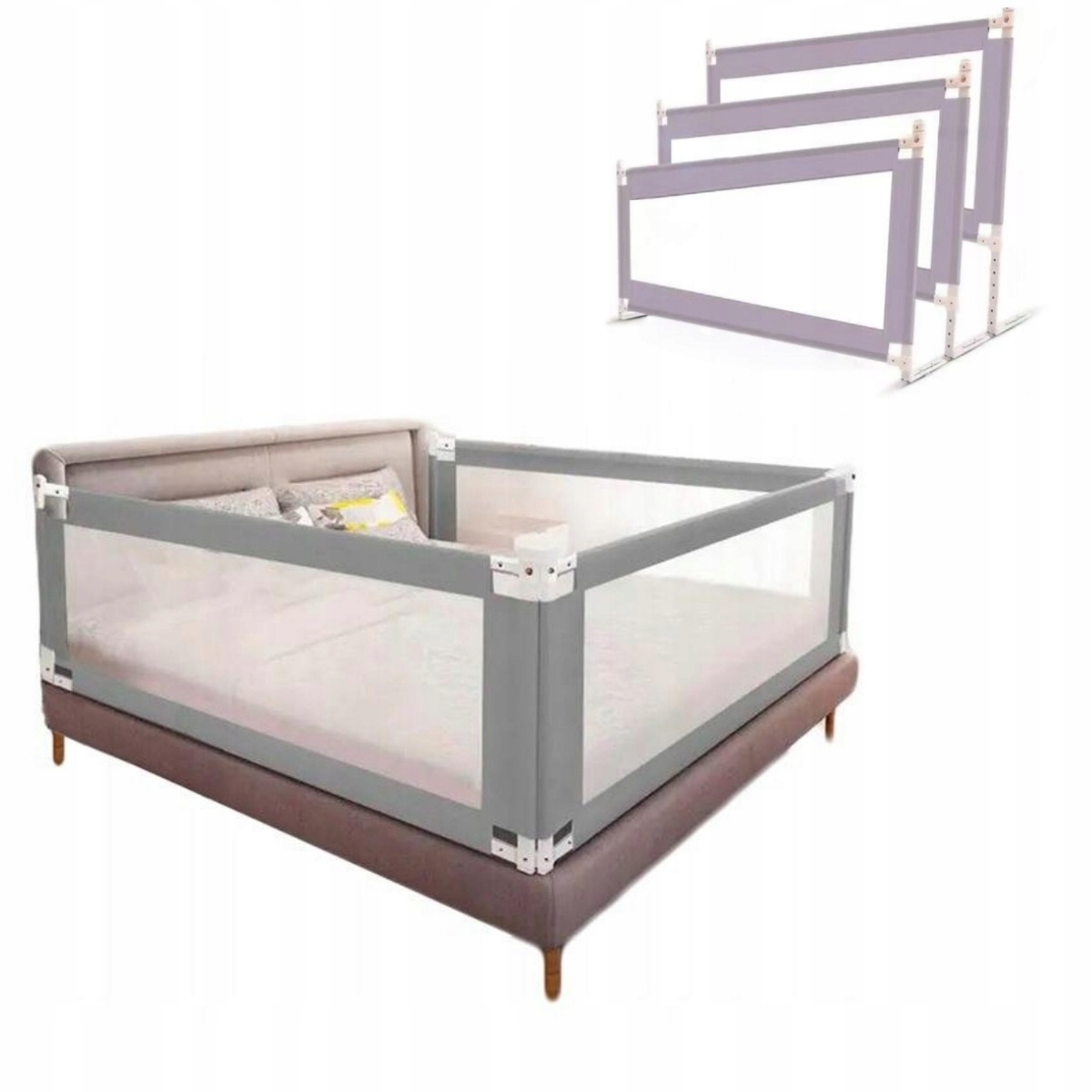 200 cm-es összecsukható leesésgátló ágyrács / ágyvédő gyerekeknek ...