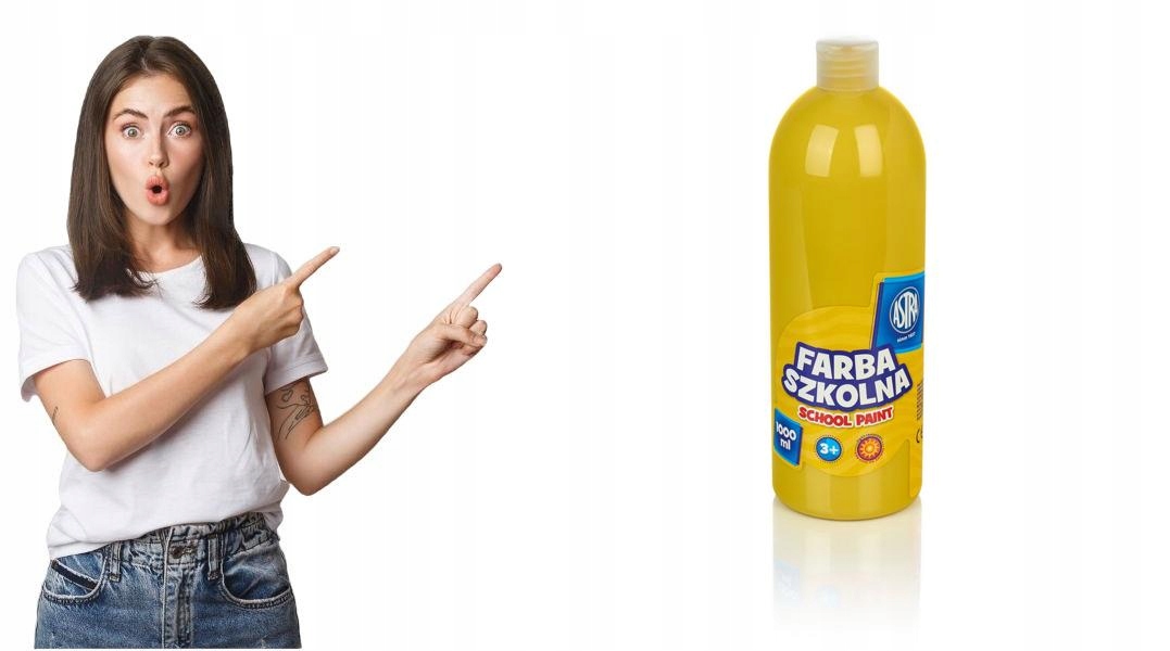 Farba plakatowa ASTRA 1L żółta (5901137108582) • Cena, Opinie • Farby ...