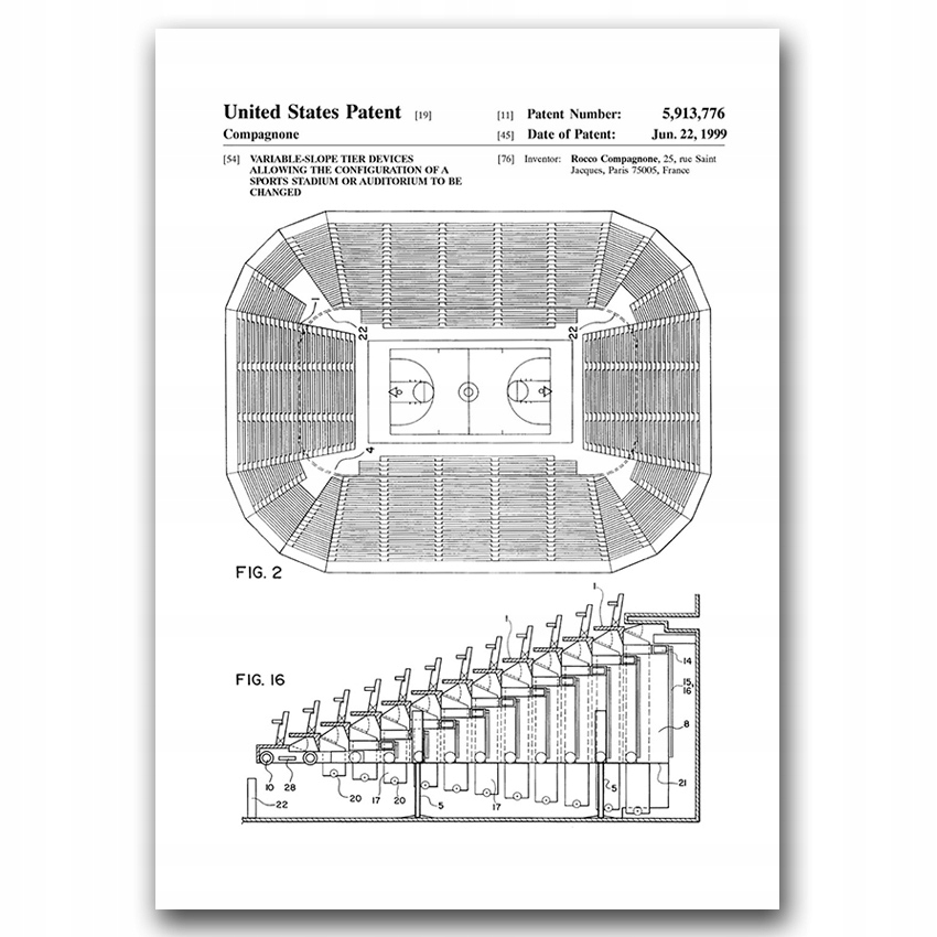 Plakat vintage Siedzisko stadionowe Patent A2 (010030020220000021669 ... Plakat vintage Siedzisko stadionowe Patent A2 (010030020220000021669 ...