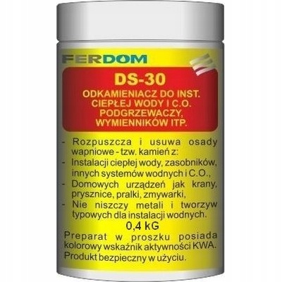 FERDOM DS-30 0,4 KG ODKAMIENIACZ proszek (5907222390054) • Cena, Opinie ...