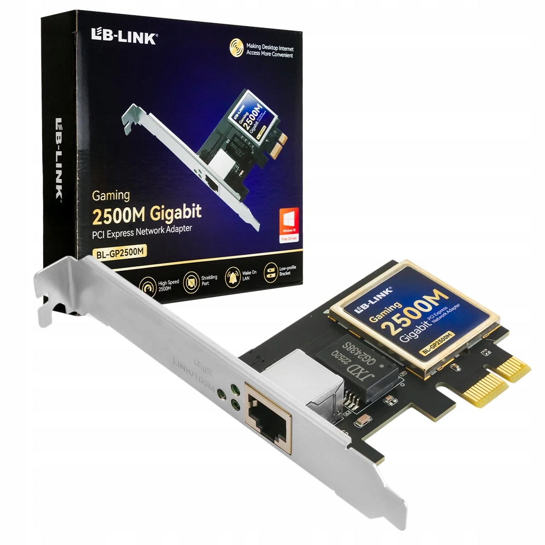 Wewnętrzna Karta Sieciowa 2,5G PCI-E Ethernet 2500Mbps Win11/Win10 ...