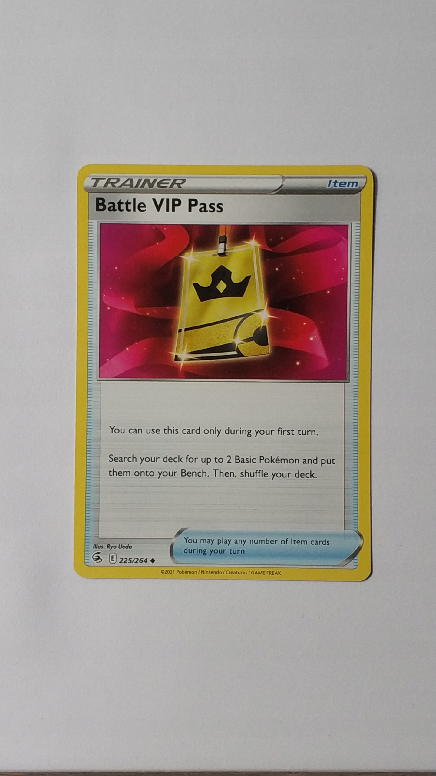 Battle VIP Pass - 225/264 - Uncommon Fusion Strike - Stan: Używany 5 ...