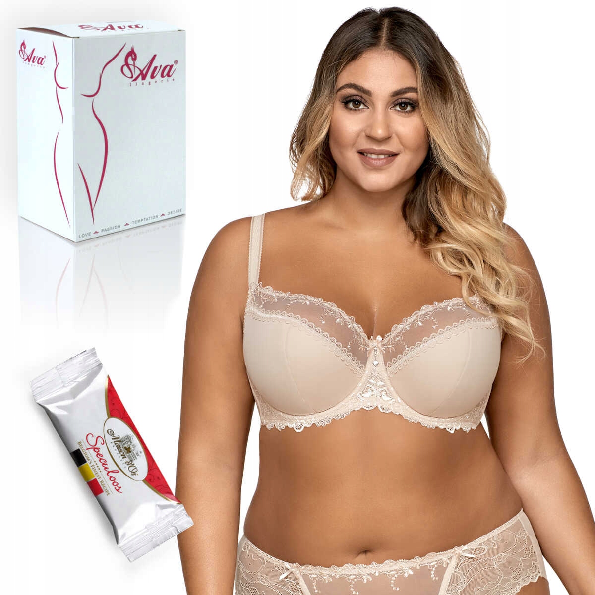 AVA Biustonosz 1030 Novato beżowy plus 100G 13680089763 - Allegro.pl
