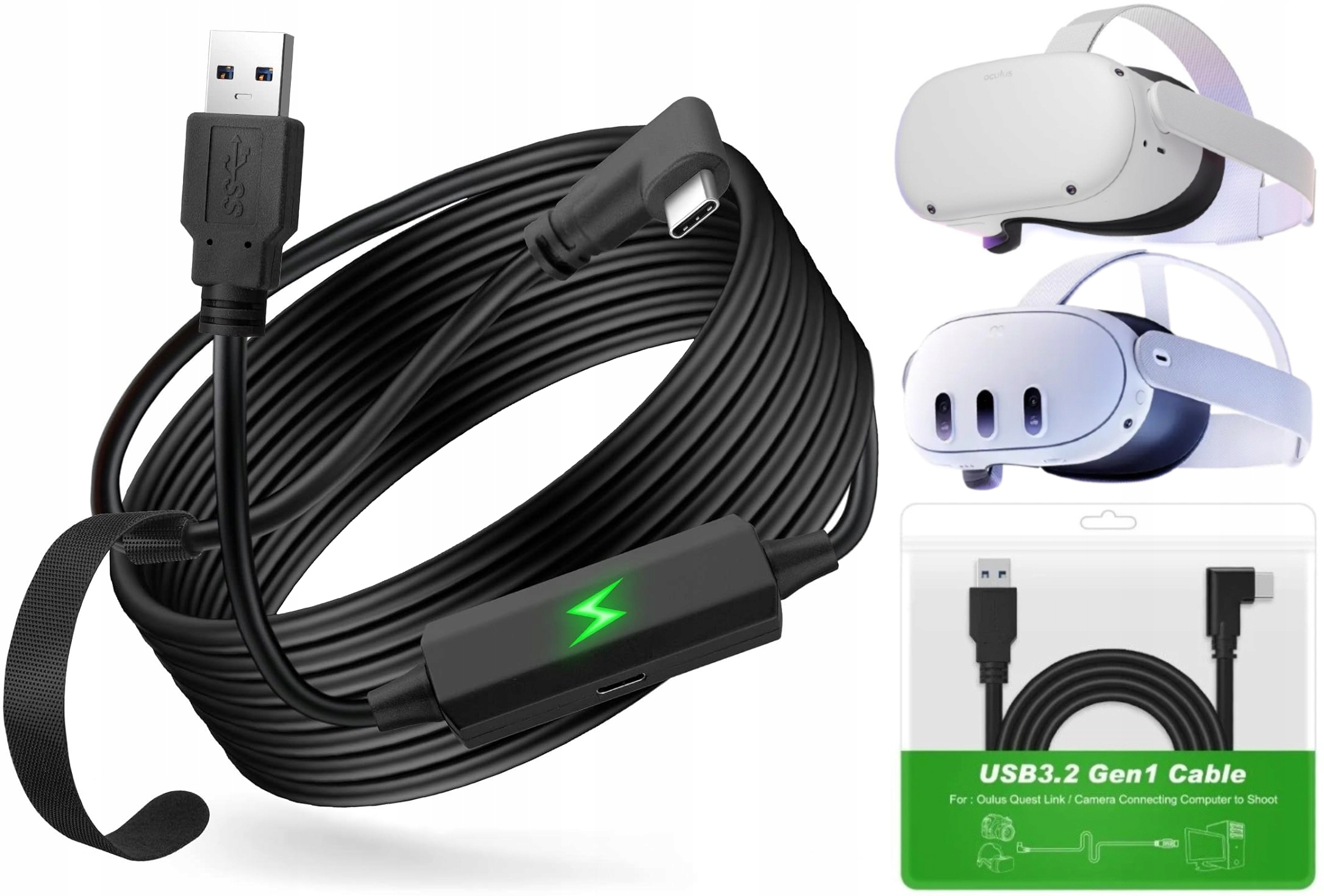 KÁBEL Oculus Quest 3 LINK-hez USB-C 3.2 Quest 1 Quest 2 HIGH SPEED 5G ...