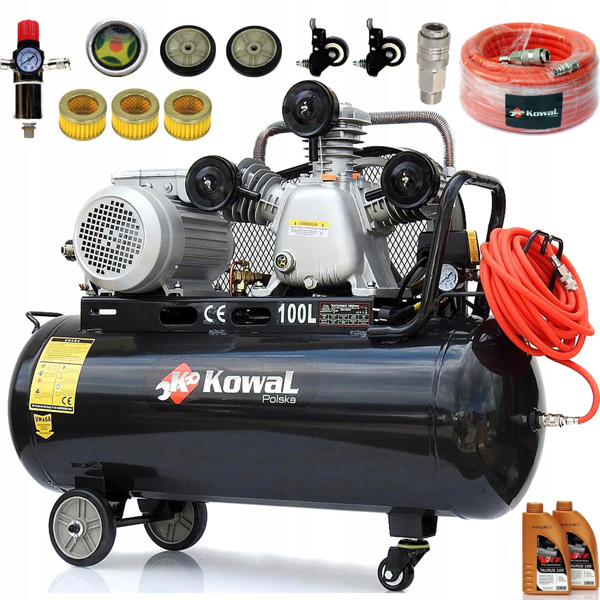 KOMPRESOR olejowy K3 100L sprężarka powietrza W3 9487633286 za 3225 ...