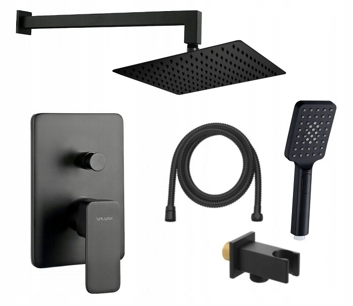 Podomítková vanová a sprchová baterie Valvex Loft Black černá - Allegro