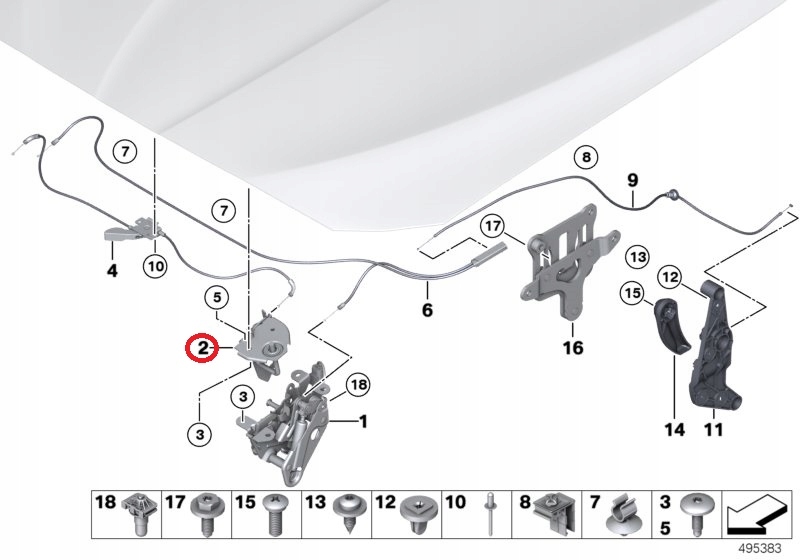 51237183763 51237183763 - BMW F01 F07 F10 лівий болт засувка замок ...