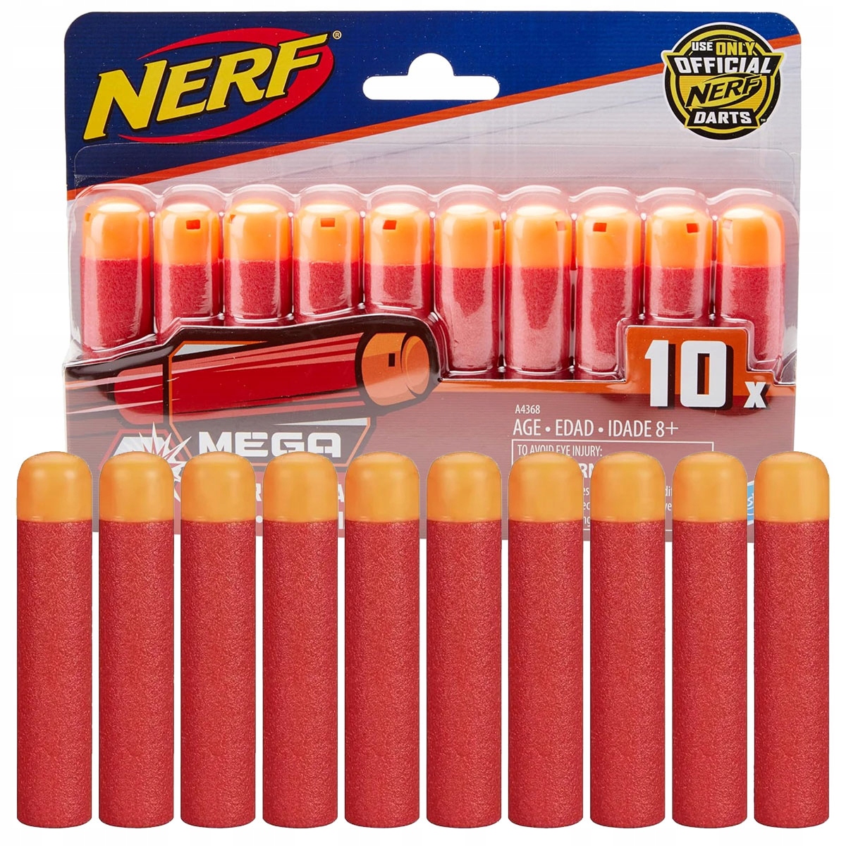 NERF ŠÍPKY N-STRIKE ELITE MEGA 10 KS A4368 - Allegro