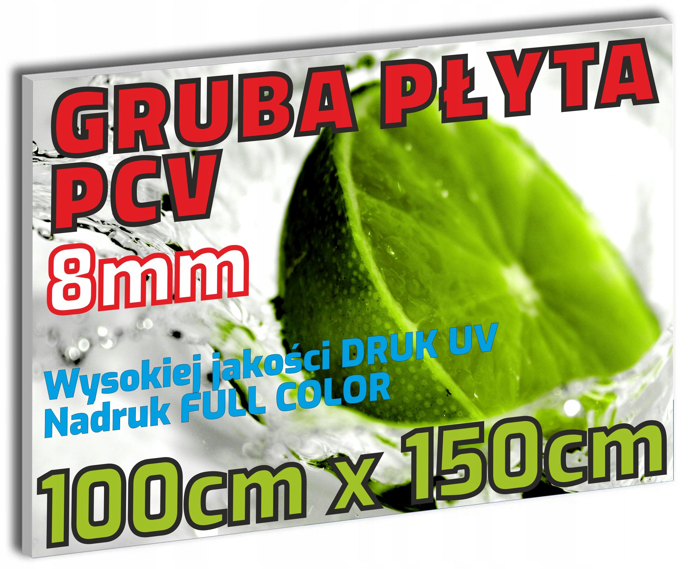 SZYLD REKLAMOWY Tablica Reklamowa PCV 8mm PŁYTA PVC REKLAMA - 100x150 ...