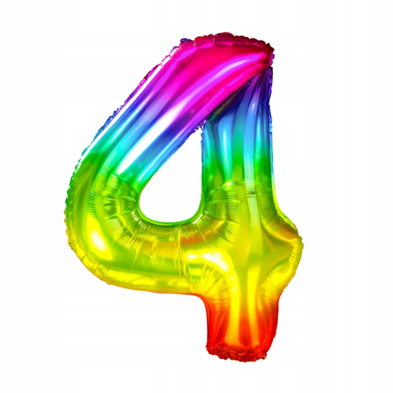 Szivárványos fólia lufi 4-es szám PartyPal 100 cm, (5904610100608) • Ár ...