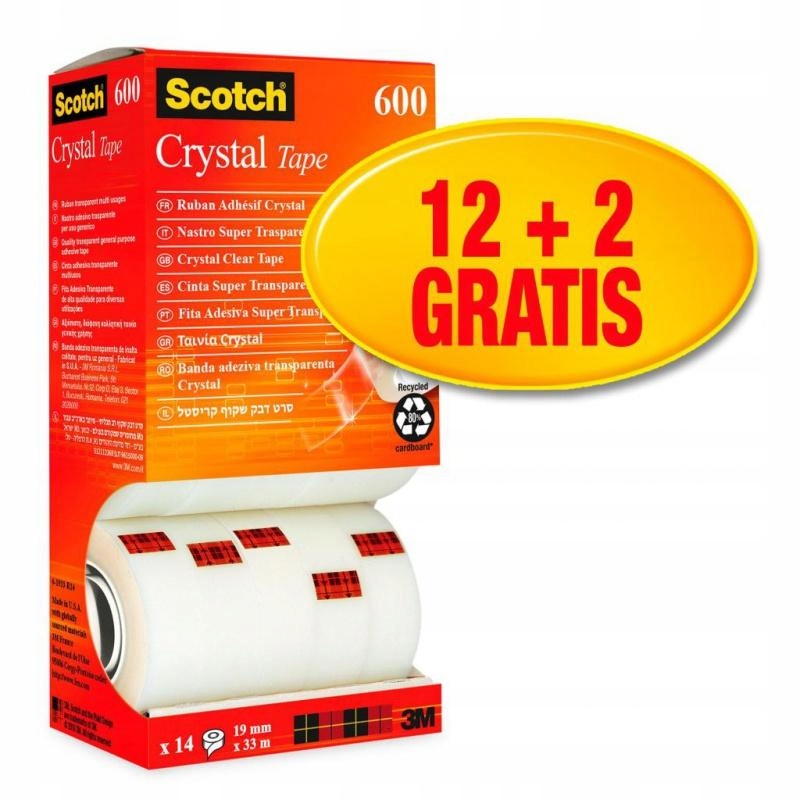 201L511 Taśma biurowa SCOTCH Crystal (61933R14), (4054596687486) • Cena, Opinie • Taśmy klejące ...