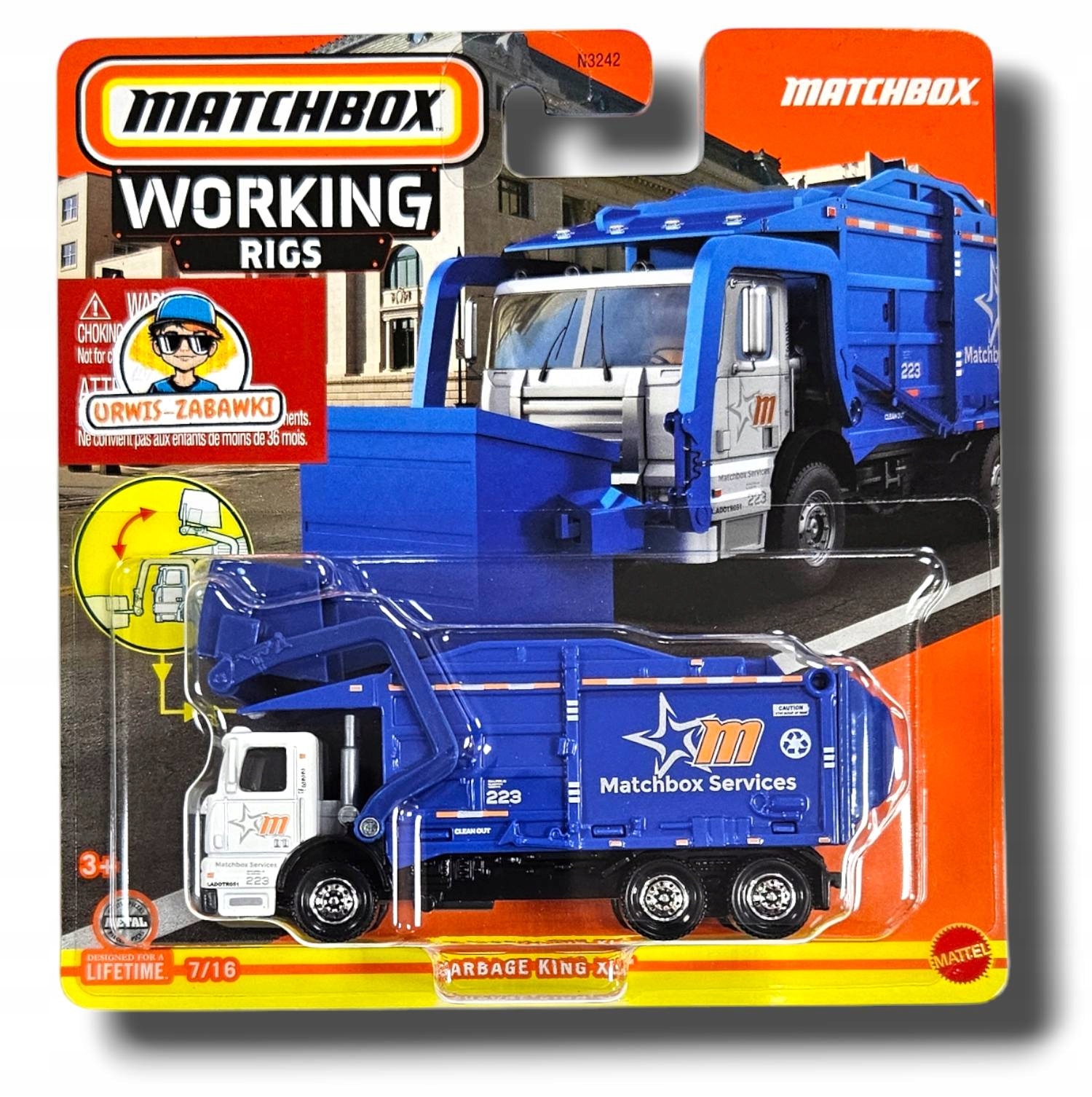 Matchbox Garbage King Śmieciarka - Niska cena na Allegro