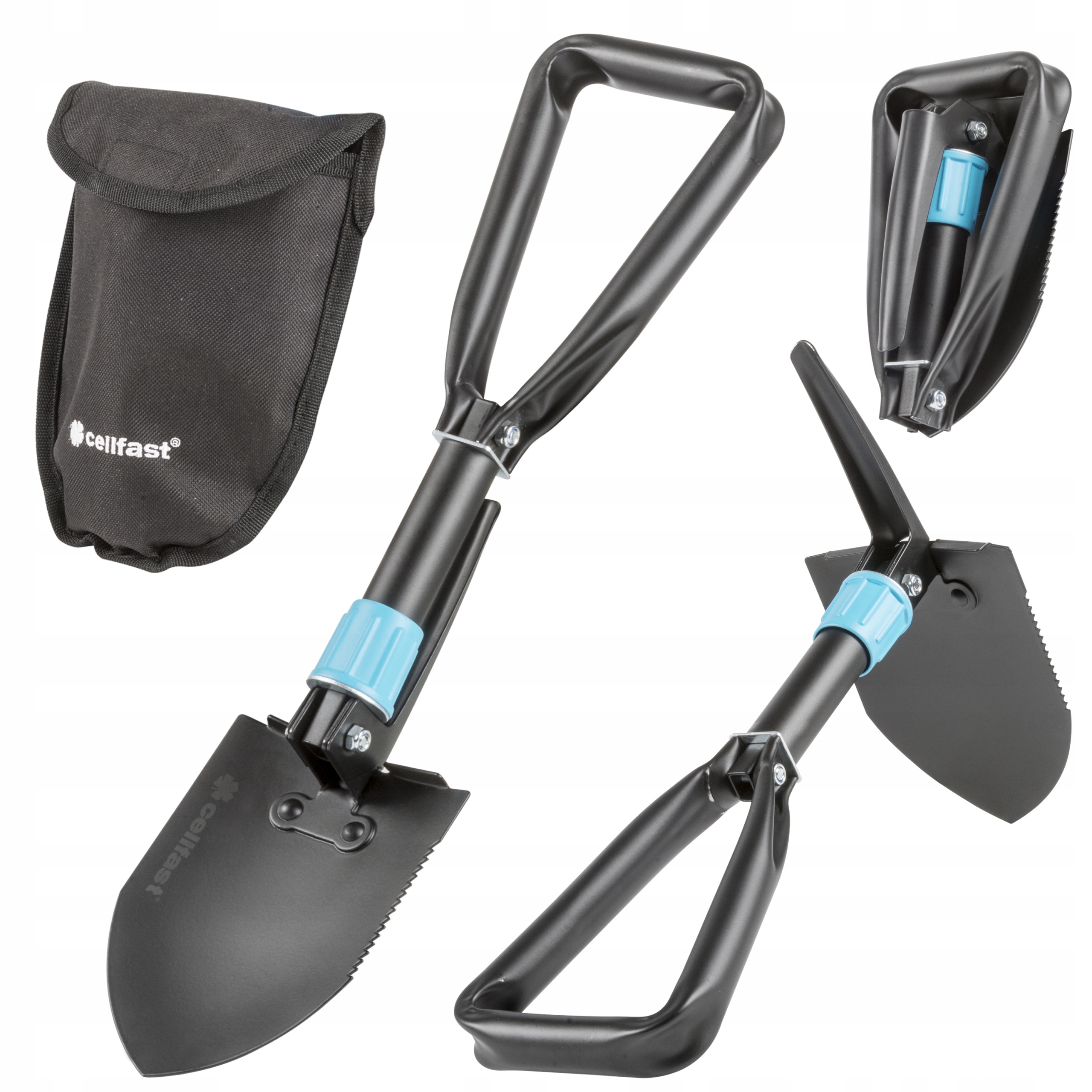 CELLFAST SAPERKA SKŁADANA WIELOFUNKCYJNA MOTYKA KILOF 3w1 ŁOPATA 46cm ...