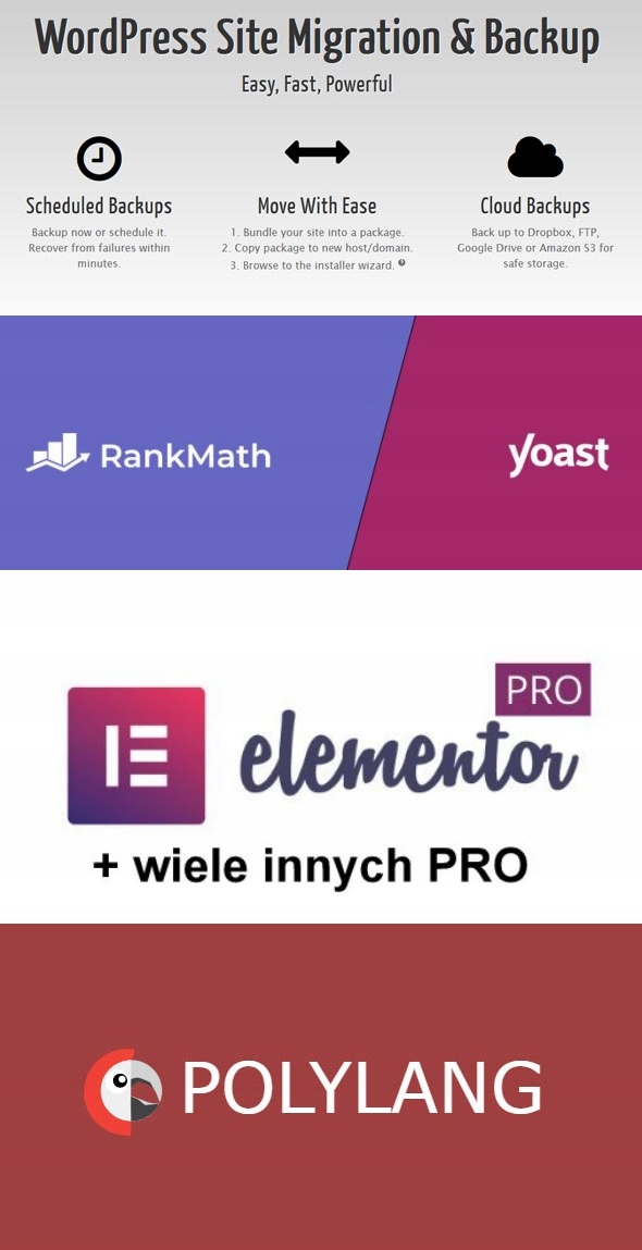 Duplicator Pro + mnóstwo innych PRO WordPress - Sklep, Opinie, Cena w ...