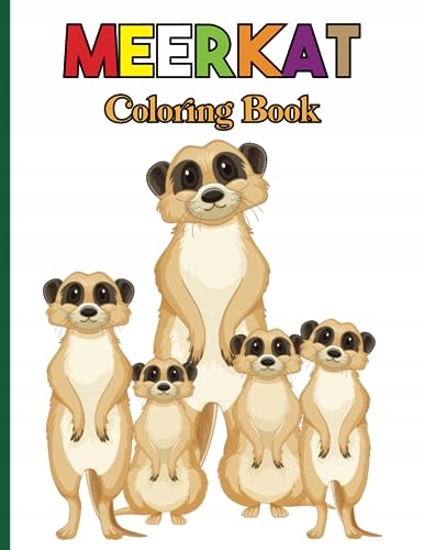 Meerkat Coloring Book: Easy and Cute Coloring Page of Different Unique ...