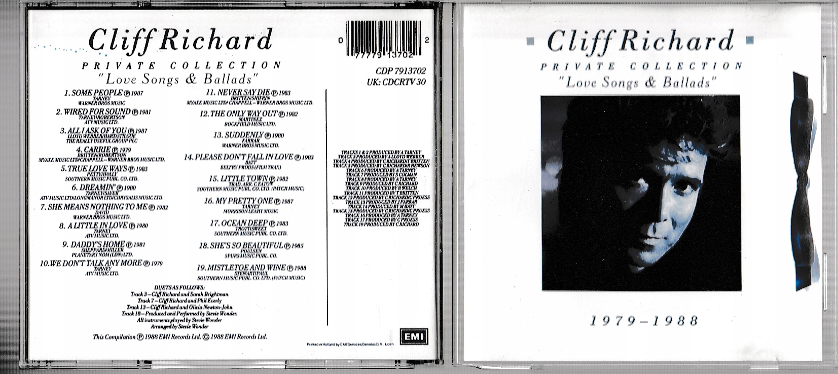 Płyta CD Cliff Richard - Private Collection 1979 - 1988 Best Of Hits ...