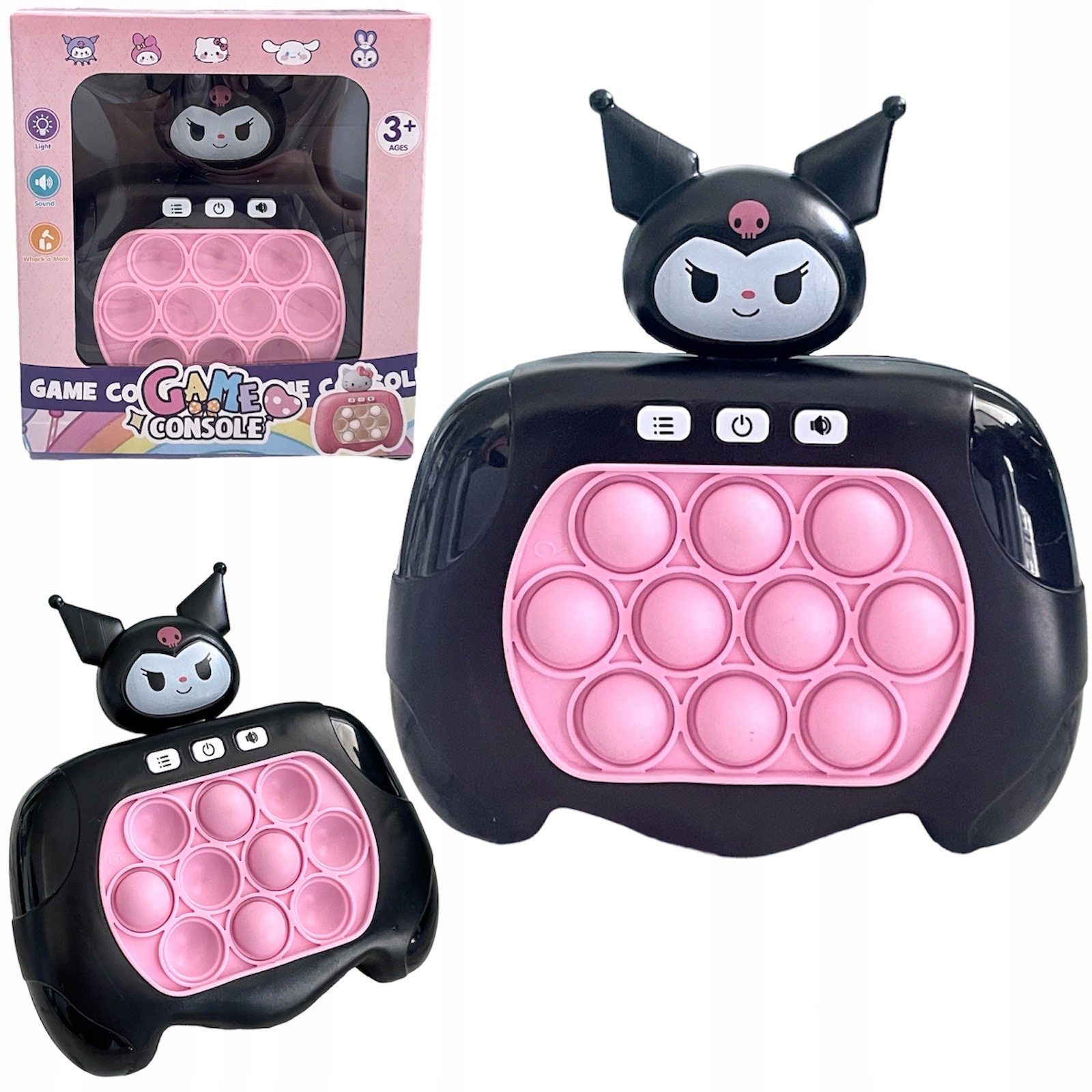 POP IT GRA ELEKTRONICZNA ZRĘCZNOŚCIOWA ANTYSTRESOWA HELLO KITTY KUROMI ...