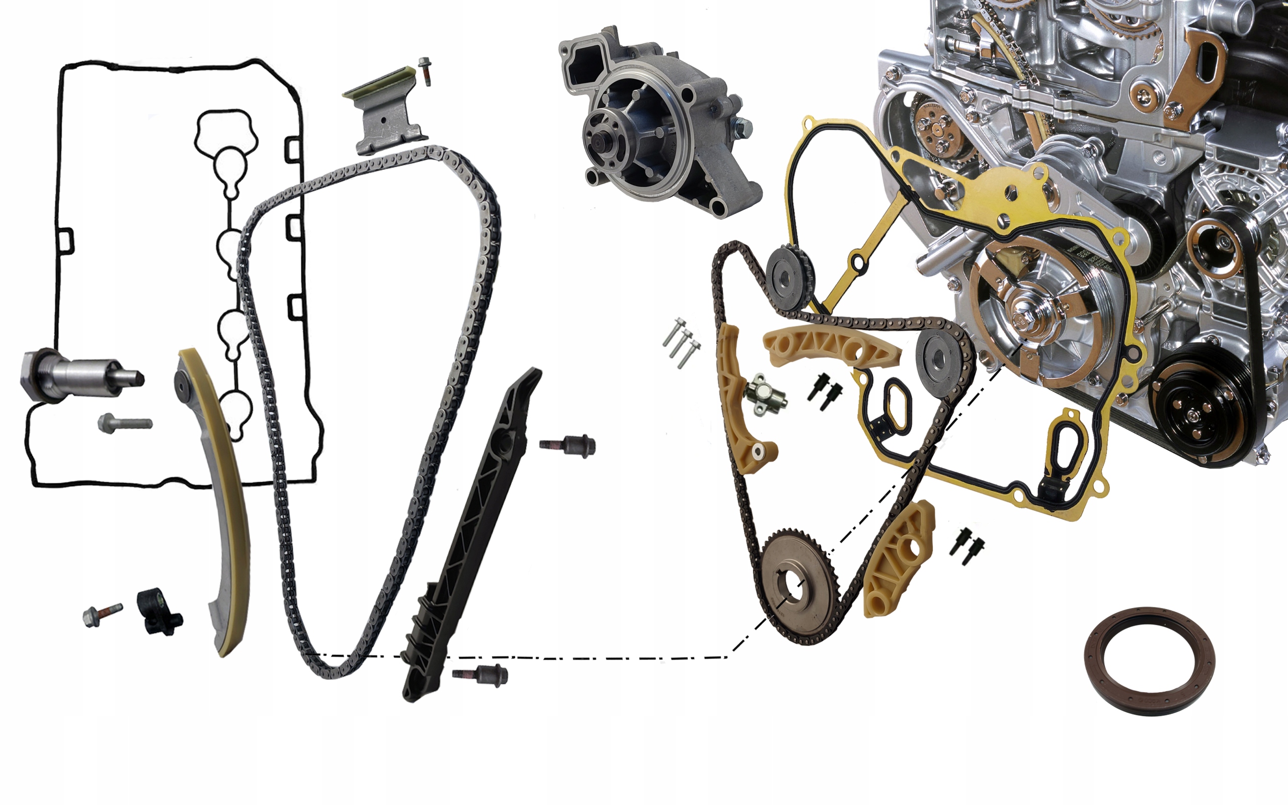 Opel OE 12635447 zestaw łańcucha rozrządu 3415411221017 za 1525.00PLN z ...