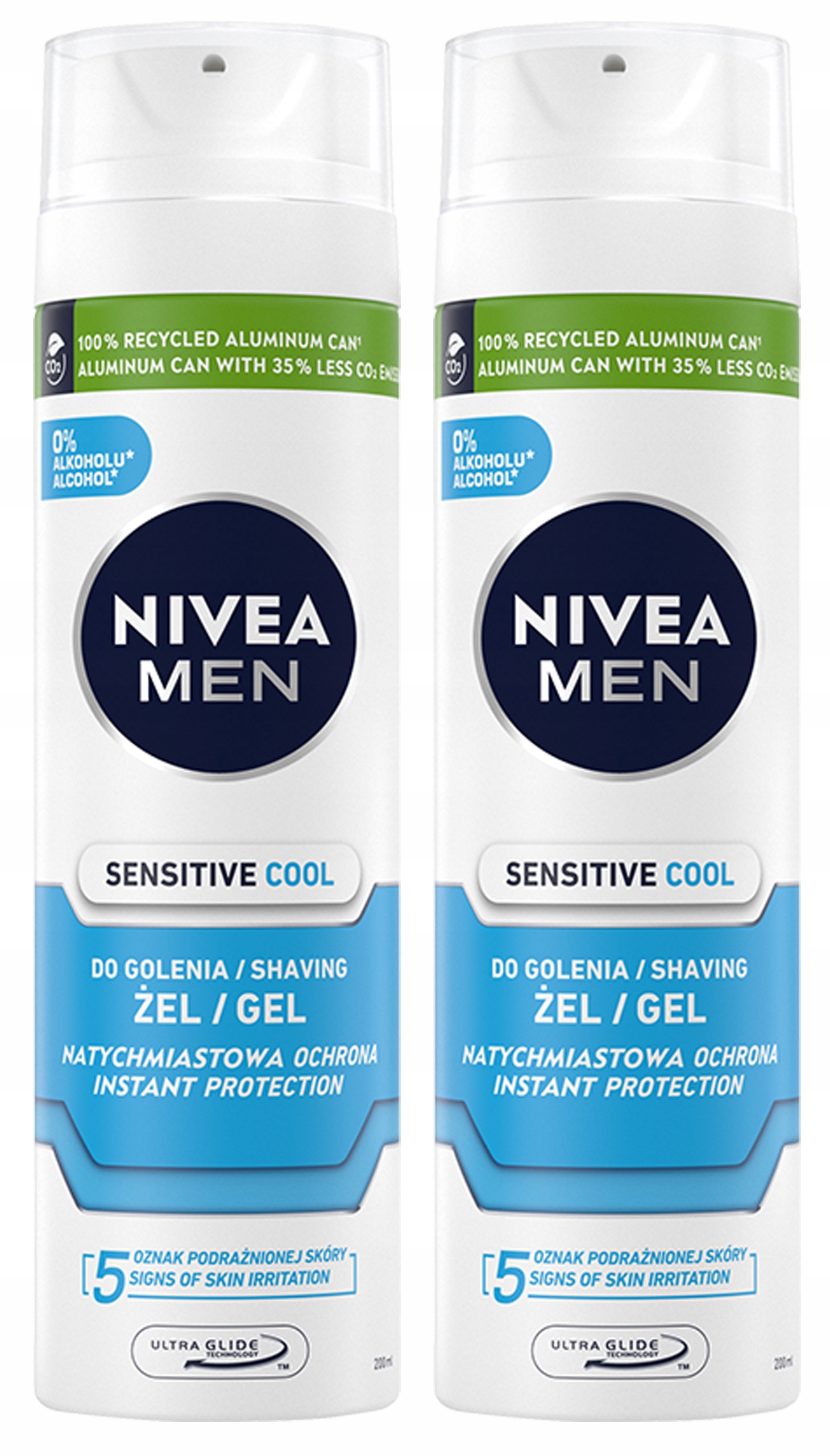 Żel do golenia NIVEA MEN Sensitive Cool 2 x 200ml (5905930224753) • Cena, Opinie • Pianki, żele ...