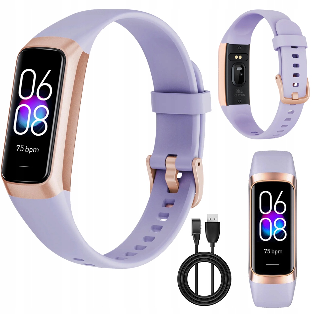 SMARTWATCH ZEGAREK SMARTBAND DAMSKI AMOLED PL PULS SPORT KROKOMIERZ - Sklep, Opinie, Cena w Allegro