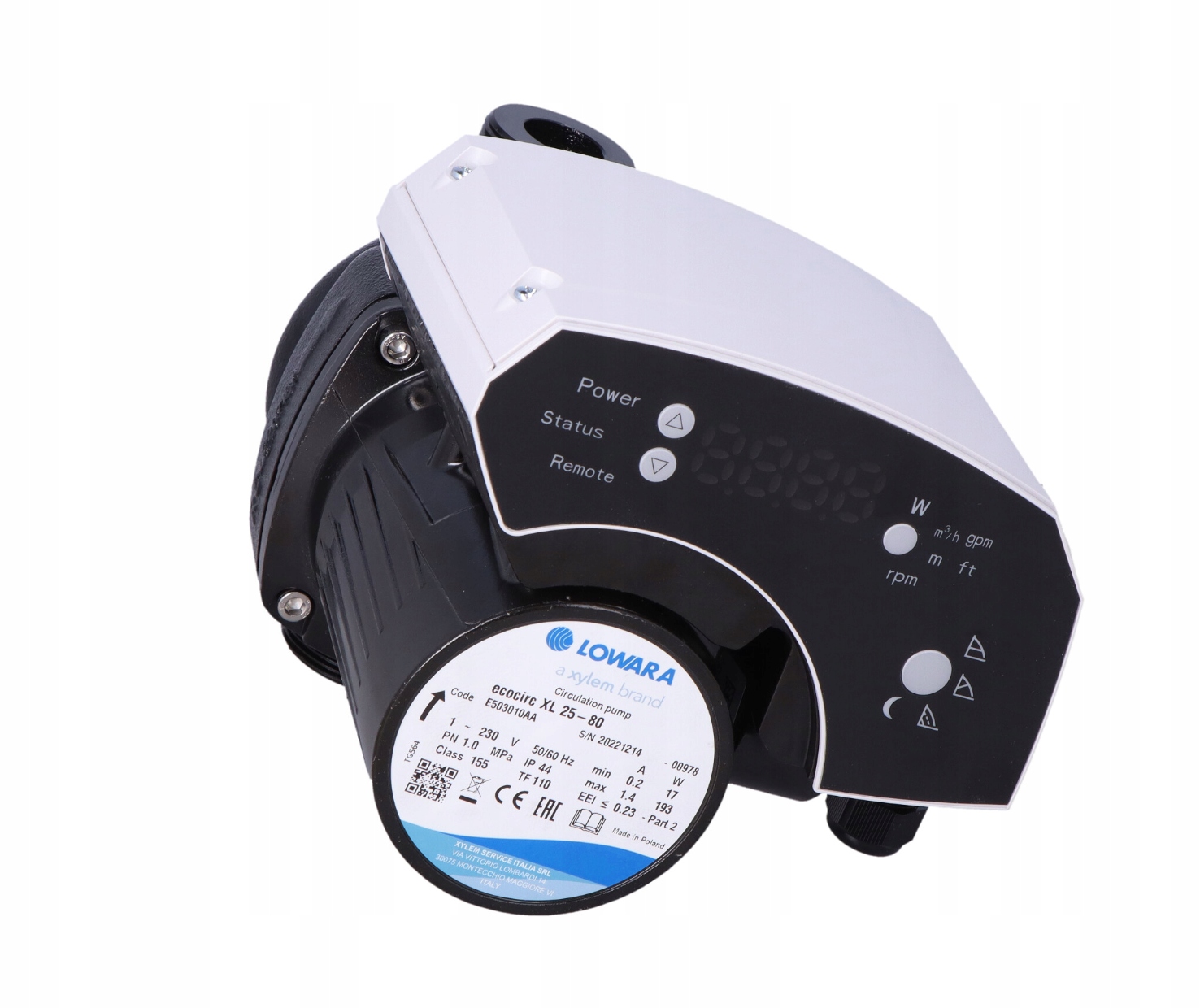 Pompa obiegowa LOWARA ECOCIRC XL 25-80/180mm 230V gwint 1 1/2" 48h (8016935010689) • Cena ...