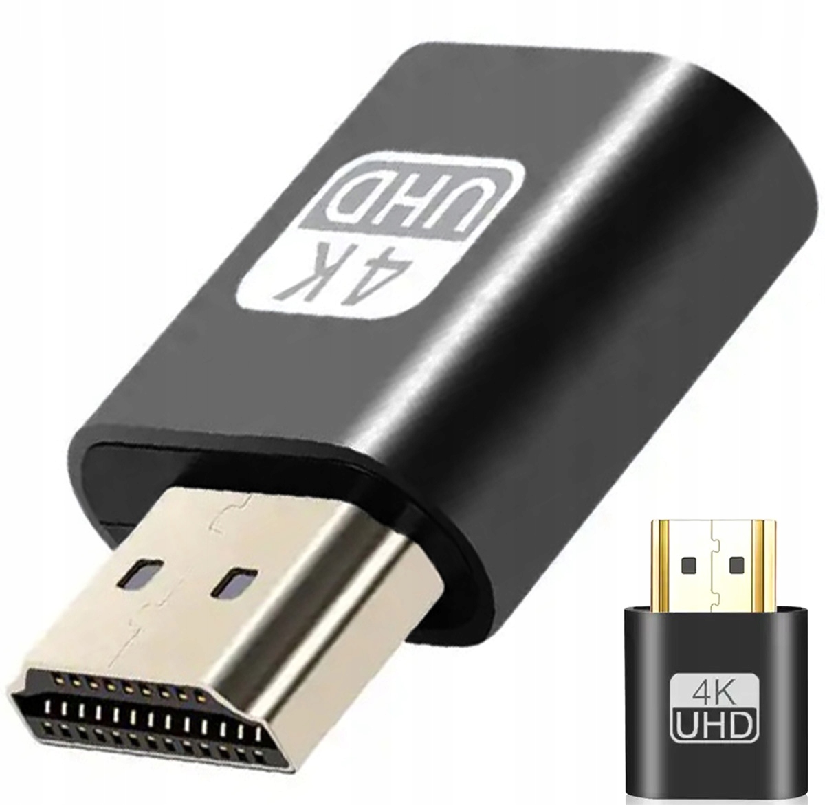 2 x Adapter HDMI VGA 4K DUMMY PLUG emulator monitora kart graficznych ...