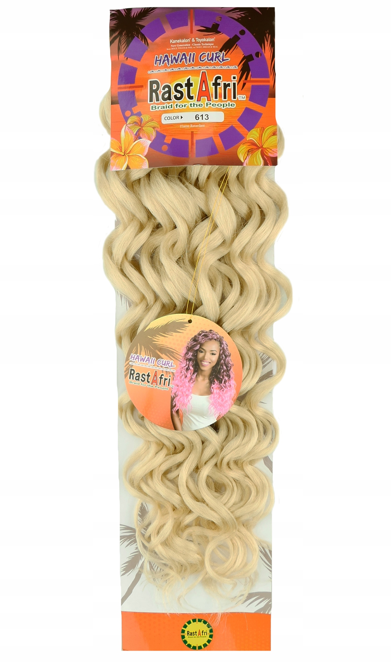 RastAfri Fale Hawaii afroloki włosy syntetyczne do wplotu blond 613 ...