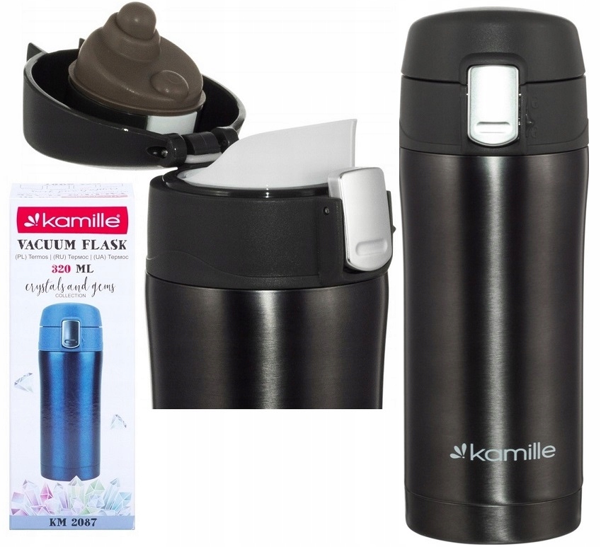 KUBEK TERMICZNY STALOWY TERMOS BIDON Z USTNIKIEM - KM2087 - 14187436953 - Allegro.pl