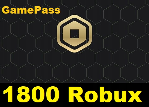 ROBLOX GAMEPASS ROBUX 1800 SZTUK 1800RS ROBUXÓW ROBUXY - Stan: Produkt ...