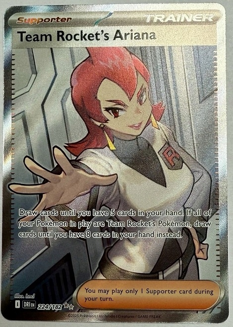 Karta Pokémon TCG Team Rocket's Ariana (224/182) Art Destined Rivals ...