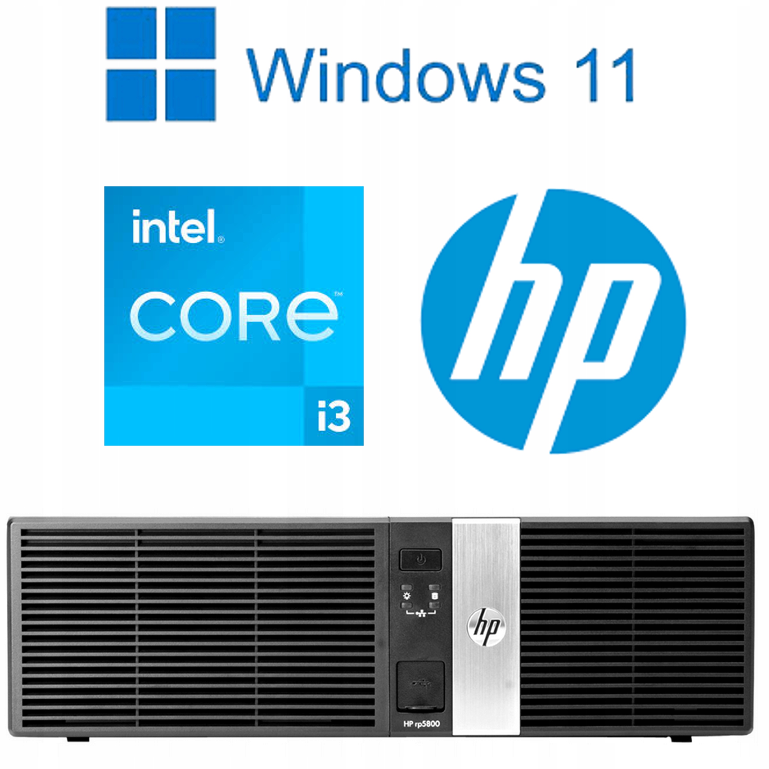 KOMPUTER PC HP RP5810 i3 4GEN 8GB 120SSD RS232 LPT USB 3.0 WIN11 • Cena ...