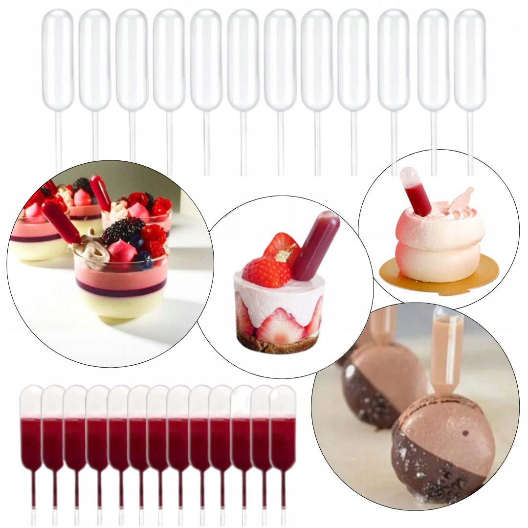 Desszertpipetták HOSSZÚKÁS 4ml 10 db, (5907121501612) • Ár, Vélemények - Allegro