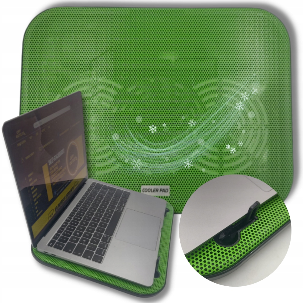 CHLADÍCÍ PODLOŽKA POD NOTEBOOK ZELENÁ za 160 Kč - Allegro