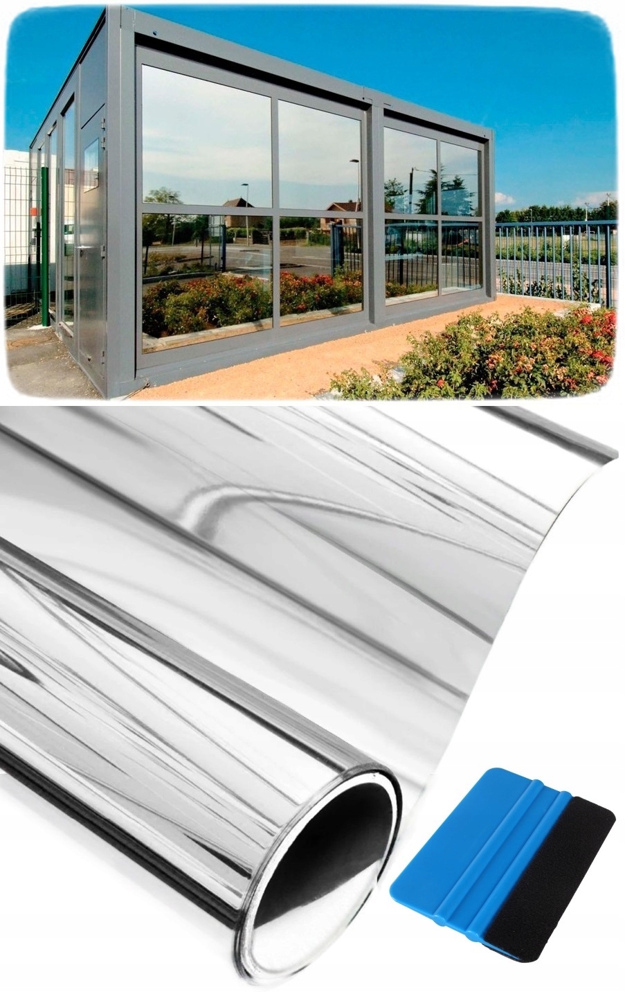 FOLIA DO SZYB LUSTRO WENECKIE 1m*1,52m NA METRY LUSTRZANA NA OKNA ...