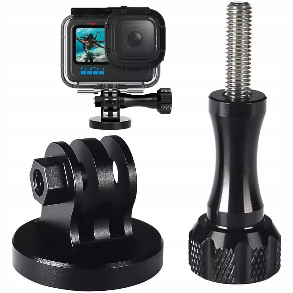 Adapter Statywowy Aluminiowy 1/4" do Kamer GoPro 13 12 11 10 SjCAM ...