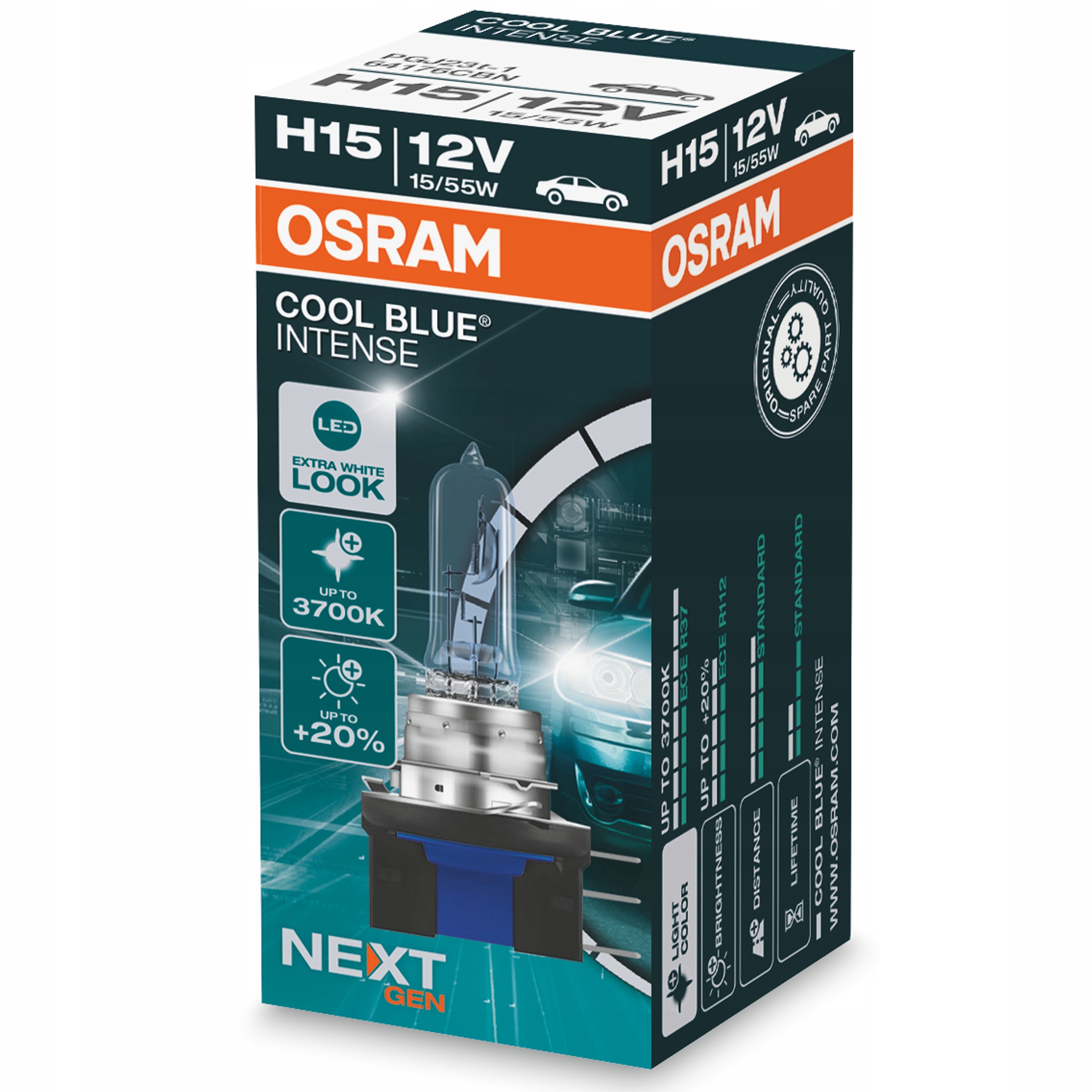 Osram Cool Blue Intense NextGen H15 Nowa Generacja 64176CBN za 124,90 ...