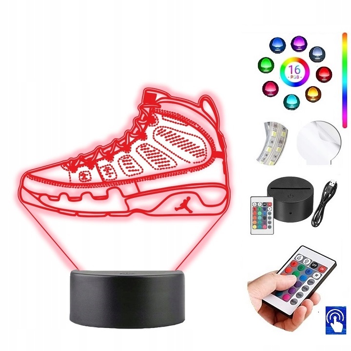 Lampka Na Biurko Nocna Nike Sneakers Jordan Led Plexido - Plexido ...