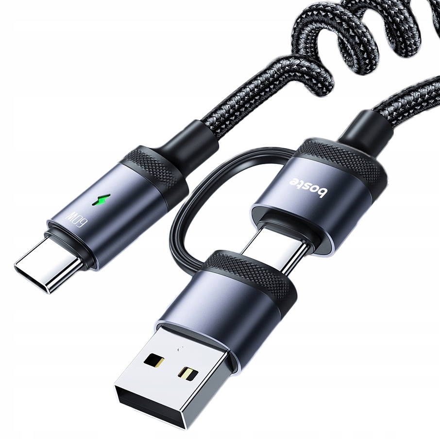 Kabel Boste USB typ C - USB typ C 1,5 m czarny - Sklep, Opinie, Cena w Allegro