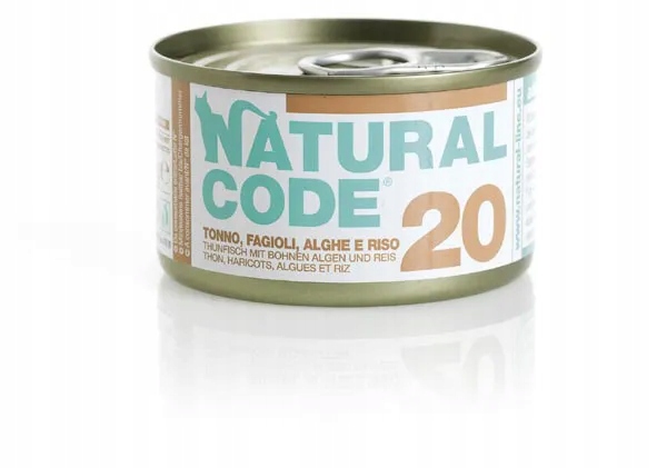 Natural Code Cat 20 Tuńczyk z Fasolą puszka 85g (8033837553205) • Cena ...
