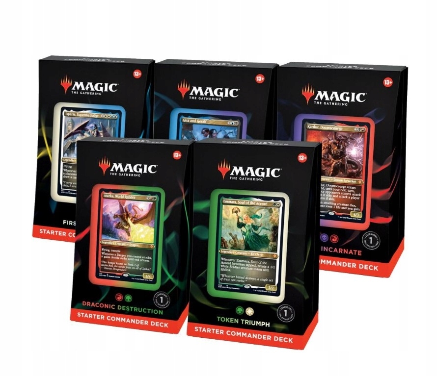 Karta Magic: The Gathering Evergreen Starter Commander Decks 2022 (5 Decks) Wizards Of The Coast ...