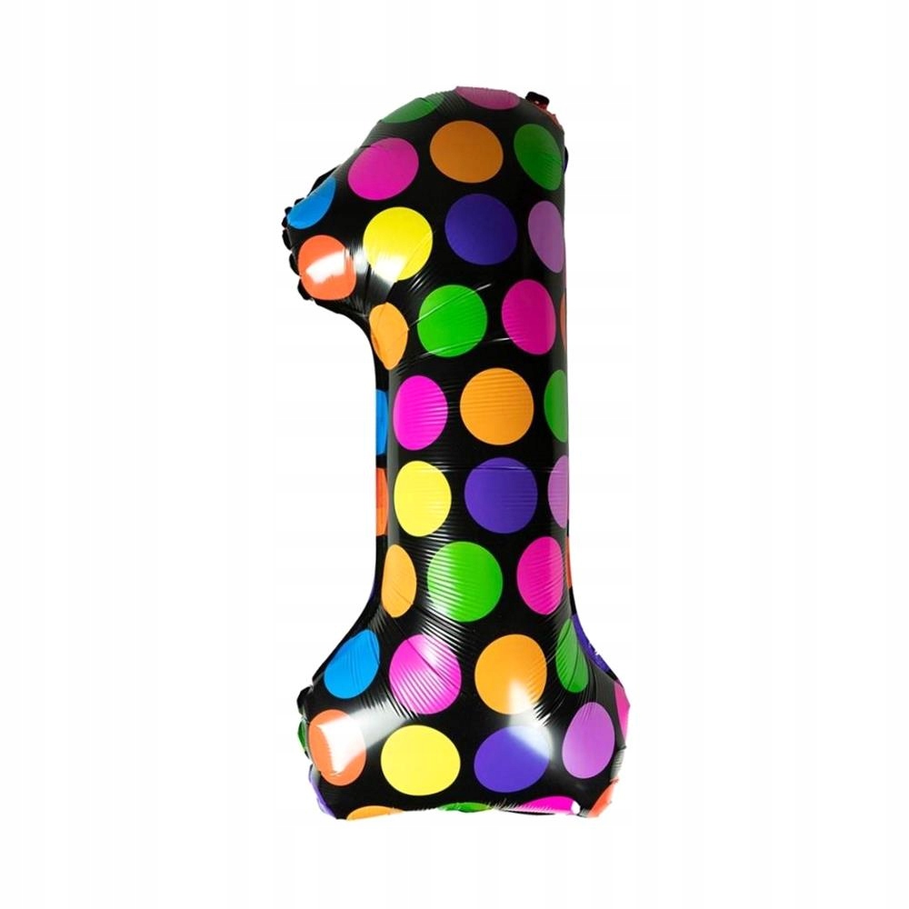 Fólia lufi "1-es szám - Pöttyös", mix, Arpex, 24", DGT, (5902934234566 ...