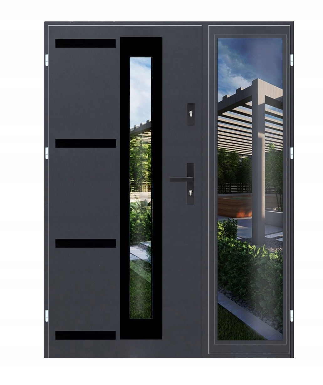 DRZWI ZEWNĘTRZNE DWUSKRZYDŁOWE PREMIUM A BLACK DAX (zewnętrzne 55 140 ...