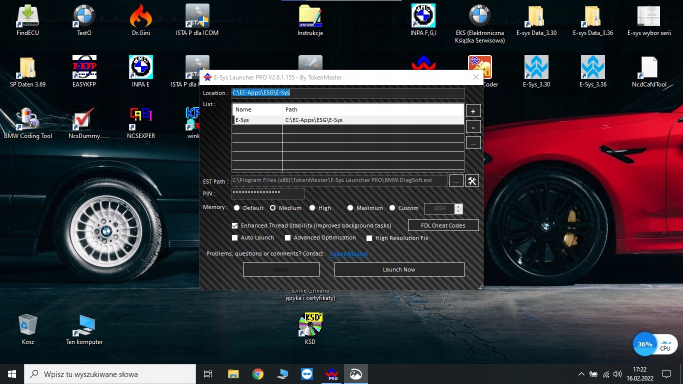 BMW E-SYS 3.30.1 + Laucher PRO + PSDZData 5903815305337 za 199.00PLN z Łódź - Allegro ...