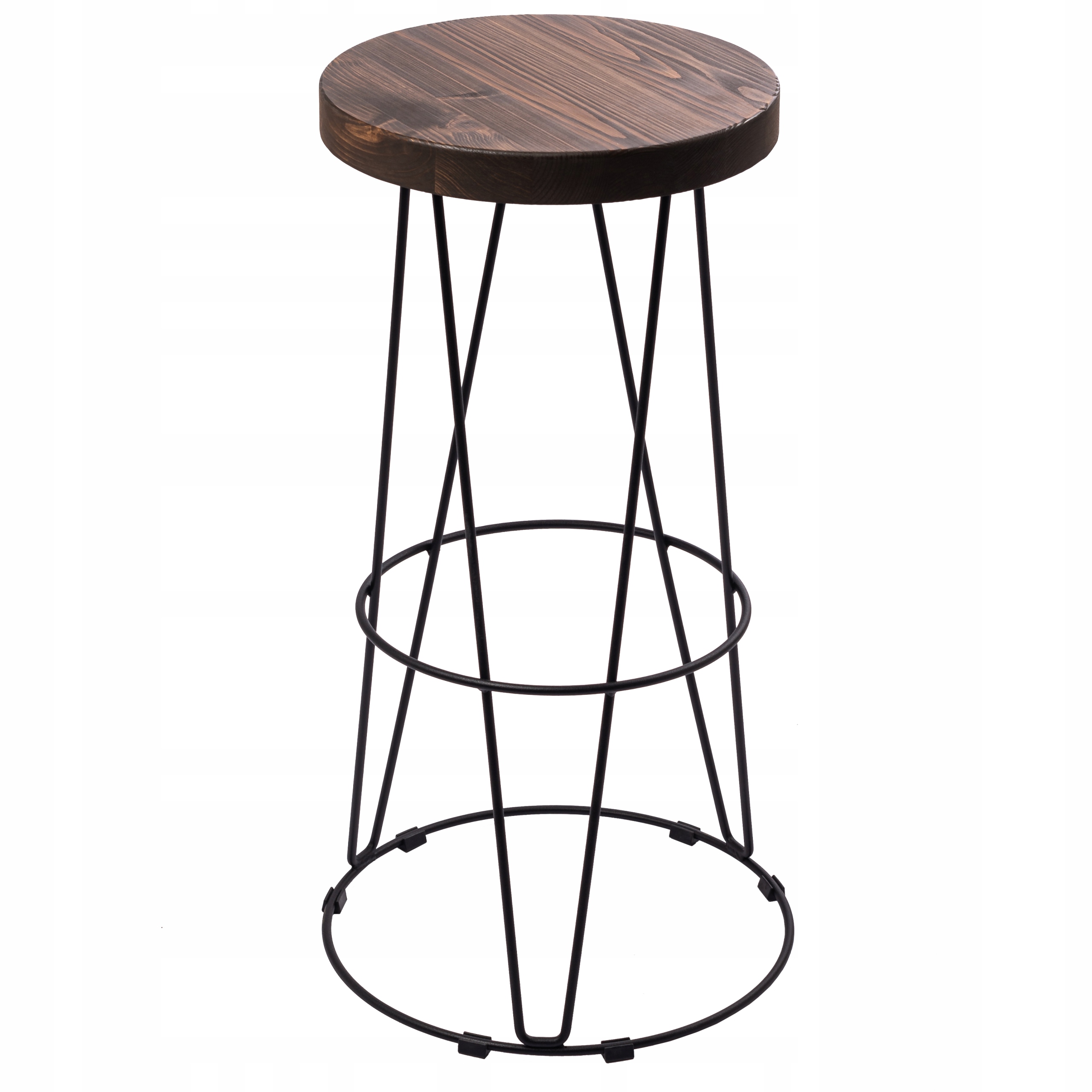 HOKER BAROWY KRZESŁO STOŁEK LOFT DREWNIANY TABORET (5905413652110 ...